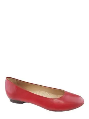 MARC JOSEPH NEW YORK Ferris Leather Ballet Flat - Campari Kid Napa