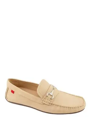MARC JOSEPH NEW YORK Wall Street Leather Buckle Loafer - Sand Italo Grainy
