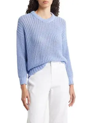 Eileen Fisher Crewneck Organic Cotton Sweater - Myrtle