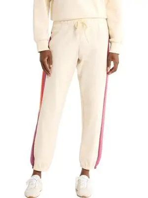 Marine Layer Cloud Nine Cotton-blend Fleece Joggers - Antique White