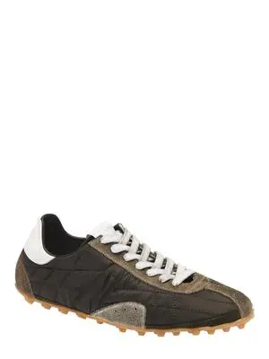 MAISON MARGIELA Sprinter Mixed-media Sneakers - Dark Green/white/grey