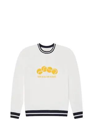 ELLSWORTH + IVEY Elle Sweatshirt - Ivory/green