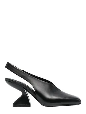 FERRAGAMO F Heel Slingback Pumps 100mm - Black