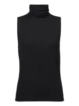 Vince Sleeveless Jersey Top - Black