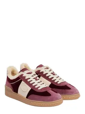 VALENTINO Upvillage Suede And Corduroy Sneakers