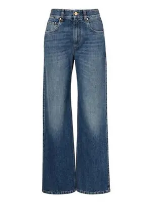 BRUNELLO CUCINELLI Monili High-Rise Wide-Leg Jeans