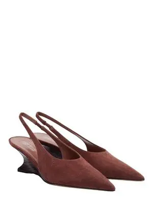 Paris Texas Nina 50 Suede Wedges - Brown