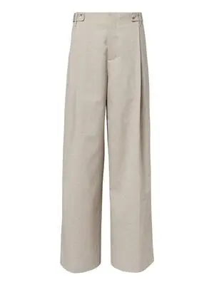 Sir The Label Leone Mid-rise Wide-leg Pants - Grey