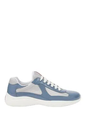 Prada America's Cup Patent Leather Sneakers - Blue