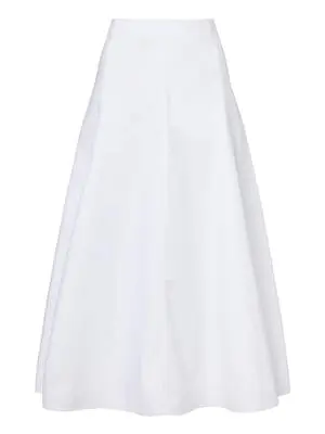 Jacquemus Triangle Cotton Poplin Midi Skirt - White