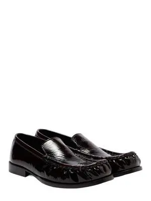 Dries Van Noten Patent Leather Loafers - Brown