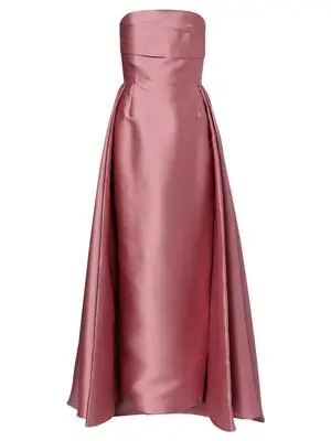 Solace London Strapless Satin Gown - Pink