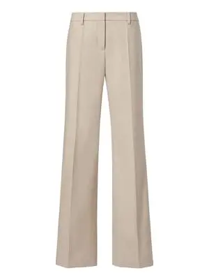 Magda Butrym Wool Flared Trousers - Beige
