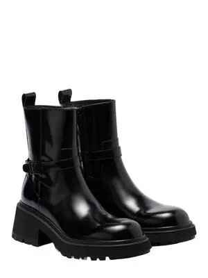 JIMMY CHOO Conny Leather Ankle Boots - Black