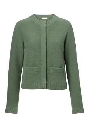 Vince Shrunken Boiled Knitted Jacket - Green