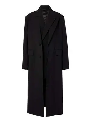 JEAN PAUL GAULTIER Layered Tailored Coat - Black