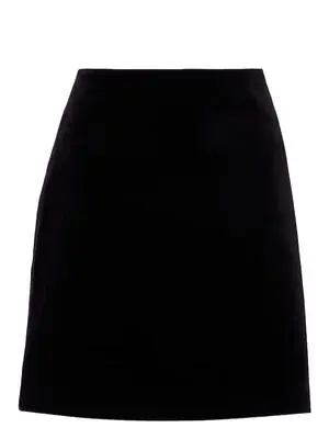 BLAZÉ MILANO Coci Cotton Velvet Miniskirt - Black