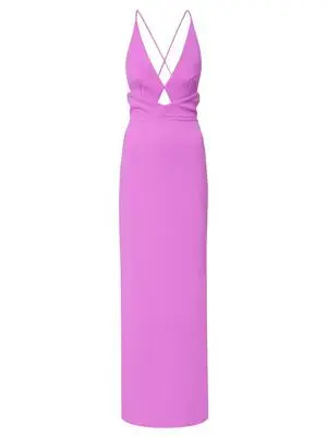 Solace London Milly Cutout Crepe Maxi Dress - Pink