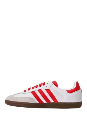 Adidas Samba Three-stripe Sneakers - Red