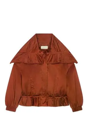 Dries Van Noten Quilted Ruffled Jacket - Brown