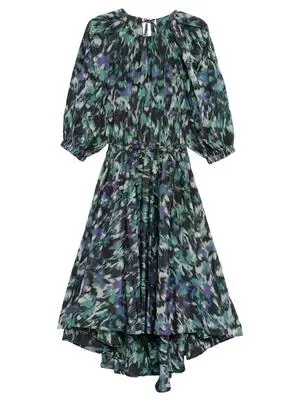 AMSALE Printed Midi Dress