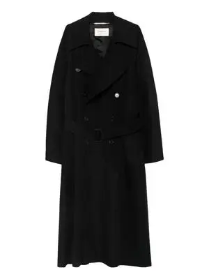 Saint Laurent Belted Button-fastening Jacket - Black