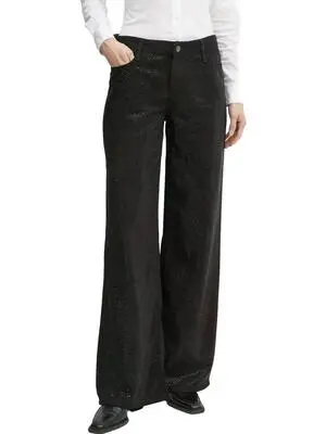 Guess Rhinestone-embellished Trousers - Black