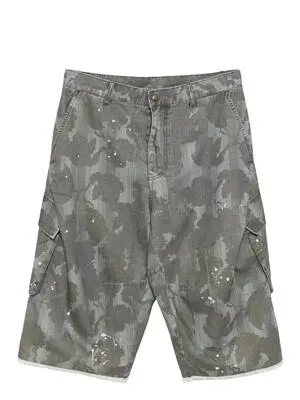 CROQUIS Camouflage-print Shorts - Green