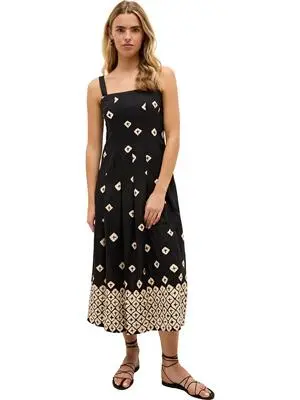 MARIE OLIVER Dixon Shibori Print Sundress Ceramic