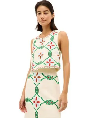 MARIE OLIVER Davis Top - Trellis
