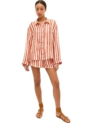 MARIE OLIVER Nico Beach Shirt - Tierra