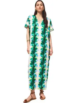 MARIE OLIVER Nina Printed Caftan - Gingko
