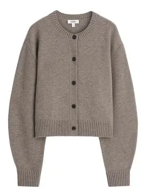 Cos Merino Wool Cardigan - Brown