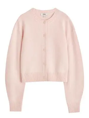 Cos Merino Wool Cardigan Pink