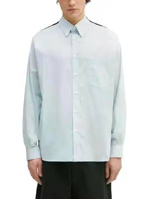 MAISON MARGIELA Panelled Chain-detail Shirt - Blue
