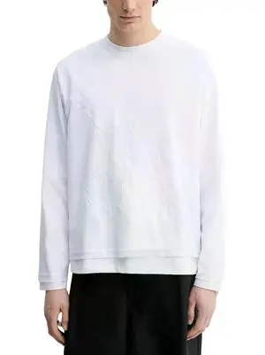 HELIOT EMIL Embossed Floral Long-sleeved T-shirt - White