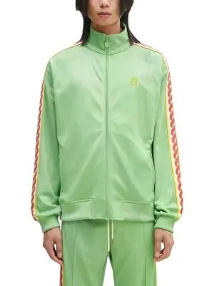 Drole De Monsieur Stripe-trimmed Zip-up Track Top - Green