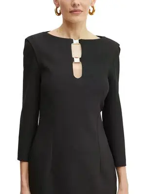 SIMONA CORSELLINI Round-neck Dress - Black