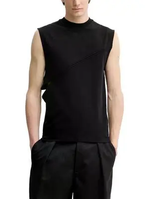 HELIOT EMIL Cut-out Seam Detail Vest - Black