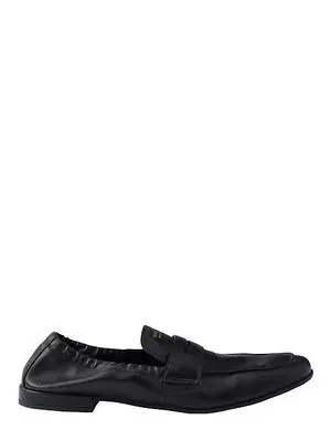 Prada Antiqued Leather Loafers - Black