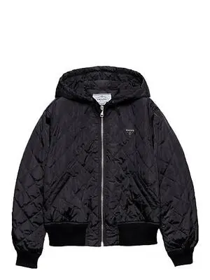 Prada Re Nylon Lightweight Quilted Woven Jacket - Blue