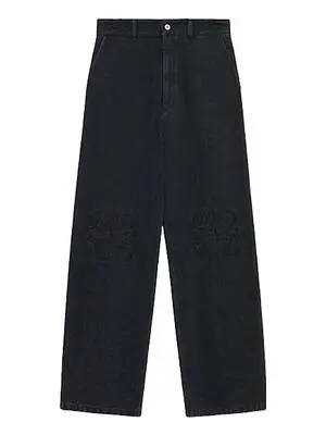 Loewe Anagram Baggy Denim Jeans - Black
