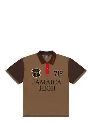 DENIM TEARS X Stussy Spades Team Polo - Brown