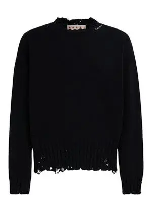 Marni Long-sleeve Crewneck Sweater - Black