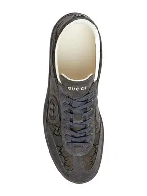 Gucci G74 Canvas And Suede Sneakers - Grey