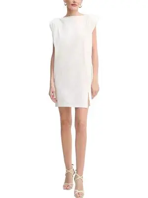 Pinko Padded-shoulder Dress - White