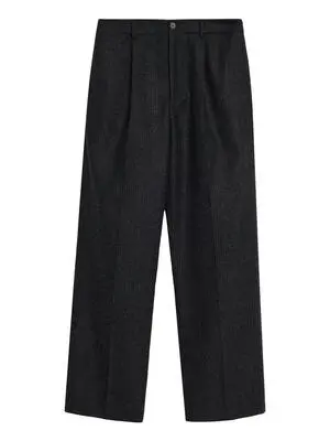 FRAME Pinstripe Wide Leg Trousers - Dark Grey