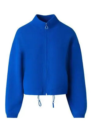 Akris Cashmere Knit Zip Cardigan - Royal Blue