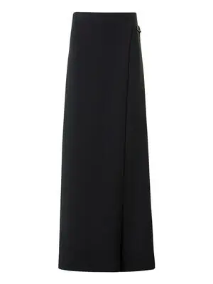 Akris Foss Asymmetric Wide-leg Pants - Black