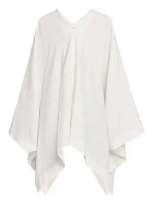 THE ROW Cedar Handkerchief Poncho Top - Off White